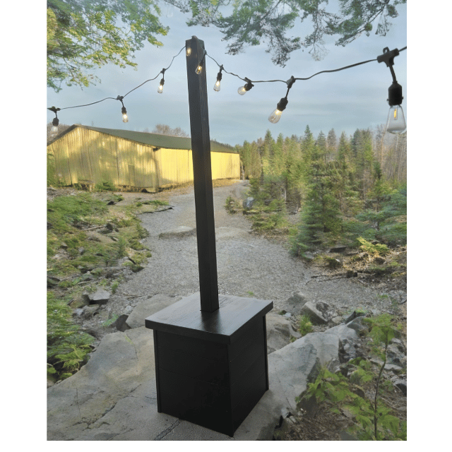 Midnight Shiplap Light Poles - Vicars Built Rentals